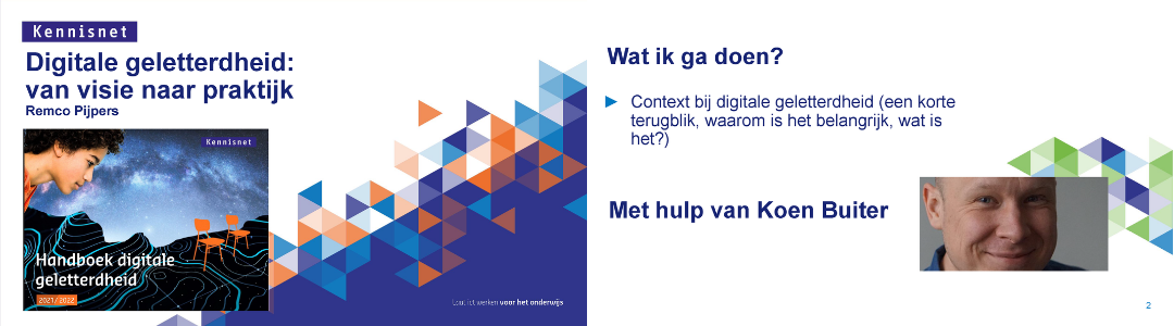 Webinar: digitale geletterdheid door Remco Pijpers - OnderwijsArena